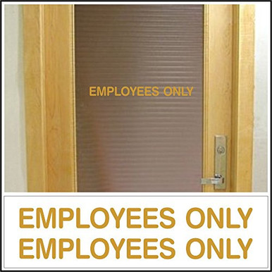Office Shop Door Decal Sticker Employees Only for Business Entrance ...