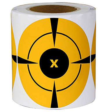 Top label Bullseye Target Stickers - 250 Target Roll - Neon Orange Self ...