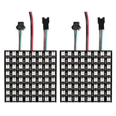 ACEIRMC 2pcs 8x8 RGB LED Flexible WS2812B 5050 Matrix Dream Color ...