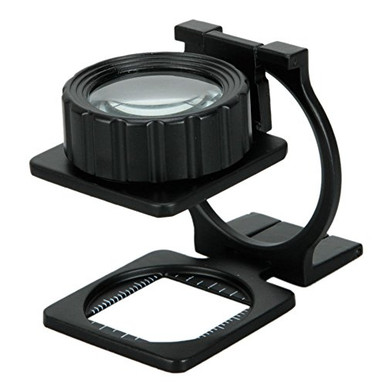 Mini Foldable Magnifier, Magnifying Glass Loupe Measure Scale Portable ...