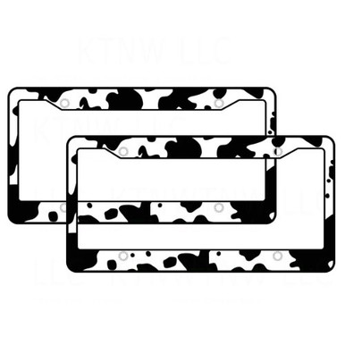 AJ WORLDWIDE A Set of 2 Made in USA Plastic License Plate Frame Safari ...