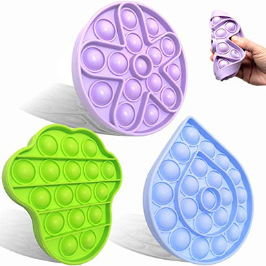 3PCS Push Pop Bubble Fidget Sensory Toy, Autism ADHD Special Needs ...