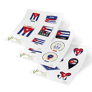 Cuba Country Flag Stickers Decals Kids Logo Scrapbook Car Vinyl Window ...