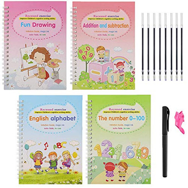 MaikcQ English Magic Practice Copybook, Magic Calligraphy Reused ...