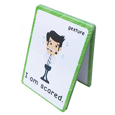 SANTSUN 25 Gesture Laminated Flash Cards.Sign Language Hand Gestures ...