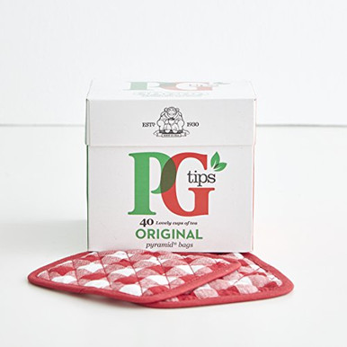 Original PG Tips Black Tea Pyramids 40 bags Gift Set with Two British ...
