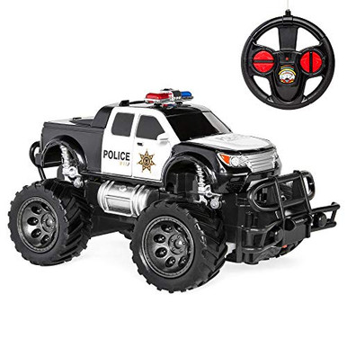 Best Choice Products 1/24 Scale RC Police Monster Truck w/ Lights and ...