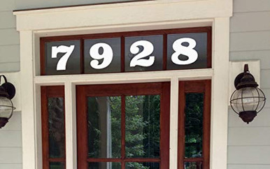 Gold - Transom Window Vinyl Numbers - 6inch Tall - Custom Decals - Home ...