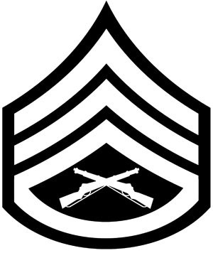 Military, USMC Rank, Staff Sergeant, Vinyl Car Decal, White', 5-by-5 ...
