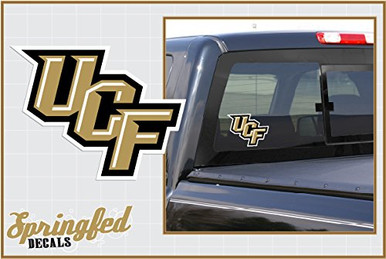 UCF Knights UCF STACKED LOGO 8inch Vinyl Decal Central Florida Car ...