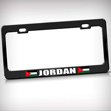 Jordan Flag Black Tag Holder License Plate Frame Decorative Border ...