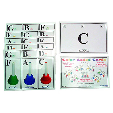 Color Coded Handbell Chord Cards - 7 chord set for 8-note handbells ...