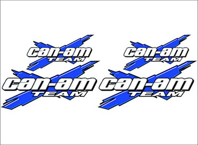 CAN-AM Team 3DX / BLUE / 4 PACK Vinyl Recreational Vehicle ATV Graphic ...