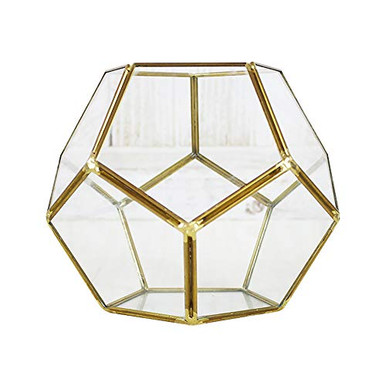 A0ZBZ Glass Geometric Terrarium Container Modern Tabletop Window Sill ...