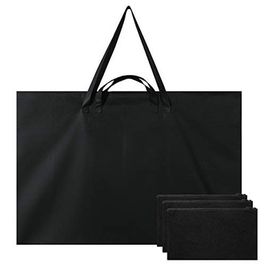24 x 36 Inch Large Size Black Portfolio Tote with Nylon Shoulder Art ...