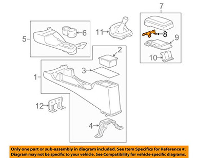 06-10 Hummer H3 and H3T Center Console Latch Pull Lift Lever Handle ...
