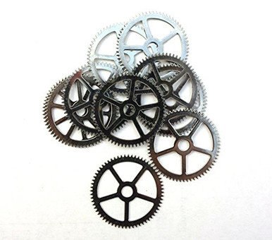 Steampunk Watch Pieces and Parts Clock Gears - 10 Large Steel Silver ...