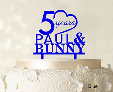 inch Happy Birthdayinch Cake Topper Csutom Name Blue Cake Topper Cake ...