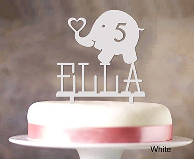 Custom Birthday Cake Topper Personalized White Cake Topper Color Option ...