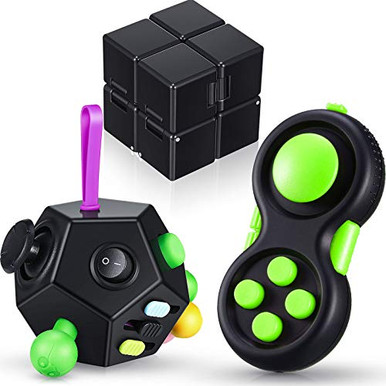 3 Pieces Handheld Mini Fidget Toy Set Anxiety and Stress Relief Fidget ...