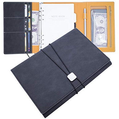 A5 Binder Planner Cover,Mini Binder Leather Notebook Portfolio Small ...