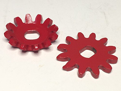 Floor Jack Gears, 2 Piece Set, Cupped Gear and Flat Gear, Red, Fits ...