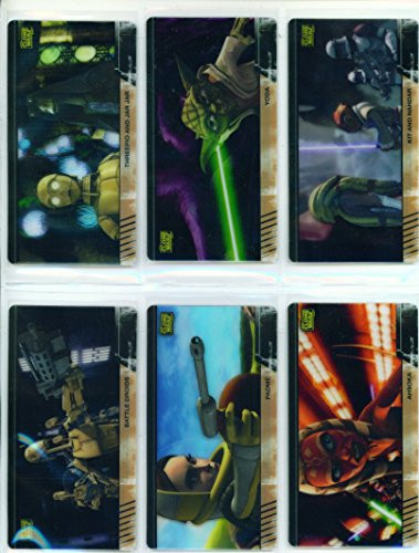 Star Wars Topps The Clone Wars Widevision Clear Cell 10 Card Chase Set ...