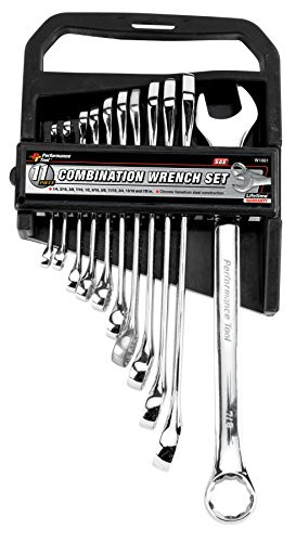 Performance Tool W1061 11 Piece SAE Fully Polished Combination Wrench ...