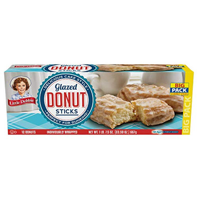 Little Debbie Big Pack Donut Sticks, 3 Boxes, 36 Individually Wrapped ...