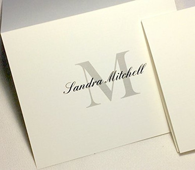 20 Personalized Note Cards with Any Initial and Full Name. Set of 20 ...