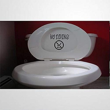 No Diving Sticker Toilet Bathroom College Joke Party Funny Stickers Car ...