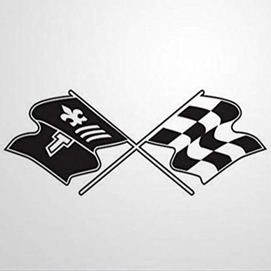 Corvette C3 Cross Flag FrstStickers Vinyl Decal Car Decal Window Decal ...