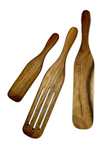 28 Peak Acacia Wood Spurtles Kitchen Tools - Set of 3 Handmade Acacia ...