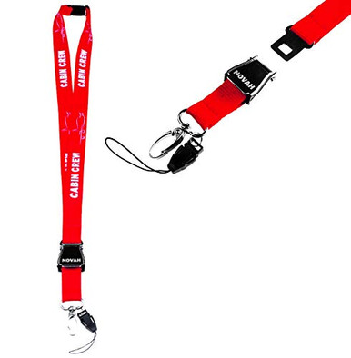 NOVAH Cabin Crew Lanyard (red) - Warehousesoverstock