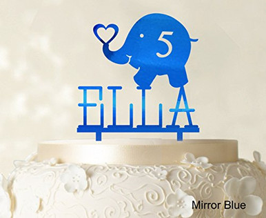 Custom Birthday Cake Topper Personalized Mirror Cake Topper Color ...