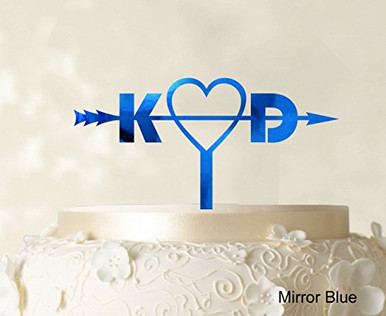 Initial Custom Wedding Cake Topper Personalized Mirror Cake Topper ...