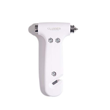 BlingSting White Glammer Safety Hammer - Auto Glass Window Breaker and ...