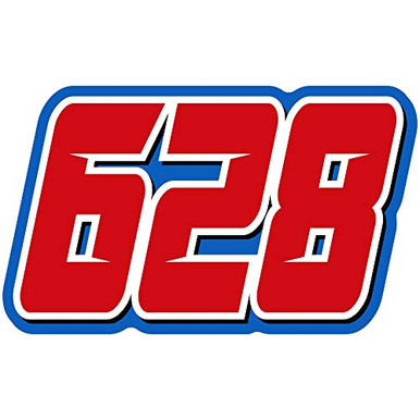 MX and ATV Number Plate Decals Set of 3 Multicolored Race Numbers You ...