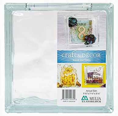 Mulia Tile and Glass 8inch x 8inch x 3inch Nominal Craft Glass Block in ...