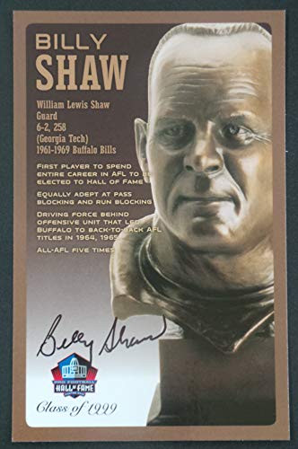 PRO FOOTBALL HALL OF FAME Billy Shaw Signed Bronze Bust Set Autographed ...