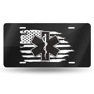 QAAIFSQC American Flag EMS Star of Life EMT Paramedic Medic License ...
