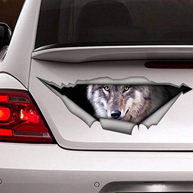 Wolf car Decal Wolf Sticker Dog Decal Vinyl Decal Car Decal Funny Decal ...