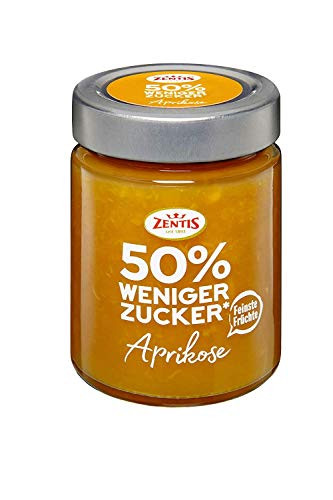 Apricot Jam 50 percent Less Sugar 195 g 6.87 Oz Glass Jar Zentis ...