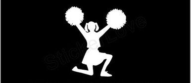 Cheerleader Girl Cheer Car Truck Window Bumper Vinyl Graphic Decal ...