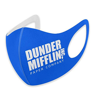 The Office Dunder Mifflin Blue Adult Teen Dust Face Ma-sk Reusable Soft ...