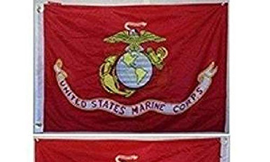 AES 2x3 2ft x 3ft USMC Marine Corps Marines Double Sided Knitted Nylon ...