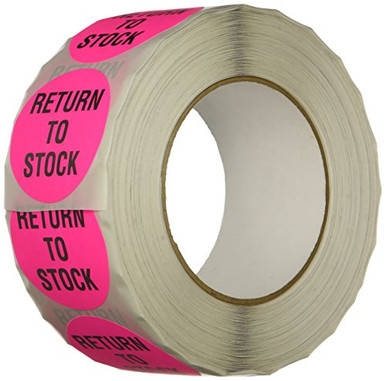 TapeCase Pink"Return To Stock" Inventory Control Label - 1000 per pack ...