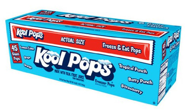 Kool Pops Freezer Pops Assorted Flavors 45 - 5.5 oz pops per box ...