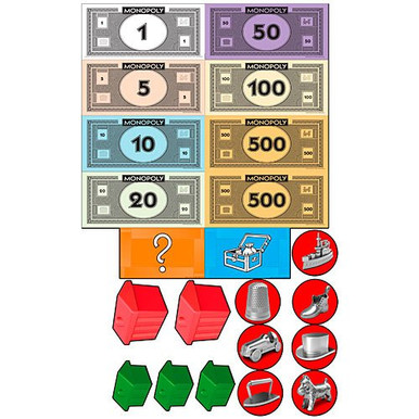 7 in. to 10 in. Monopoly Game Piece Cutouts Set Standup Photo Booth ...