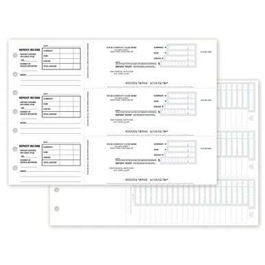 CheckSimple 3 to A Page Custom Manual Deposit Slips - No Duplicates 150 ...